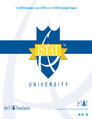 Fillable Online The ISTAT Foundation present ISTAT U and the ISTAT ...