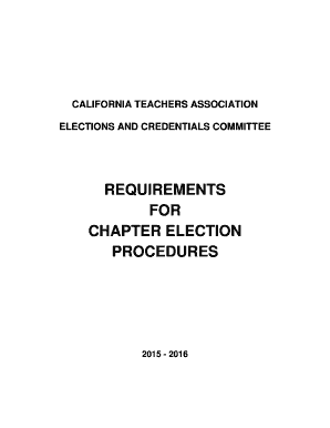 Fillable Online REQUIREMENTS FOR CHAPTER ELECTION PROCEDURES Fax Email ...