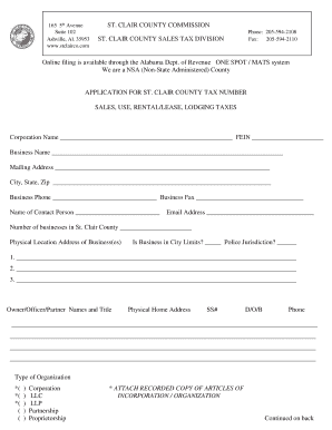 Fillable Online 165 5th ST CLAIR COUNTY COMMISSION Fax Email Print ...