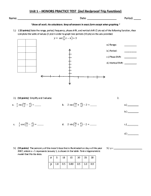 Fillable Online schoolwires henry k12 ga Unit 1 Practice Test Honors ...