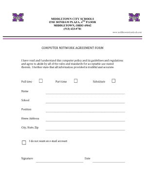 Fillable Online Computer Network Agreement Formdocx Fax Email Print ...