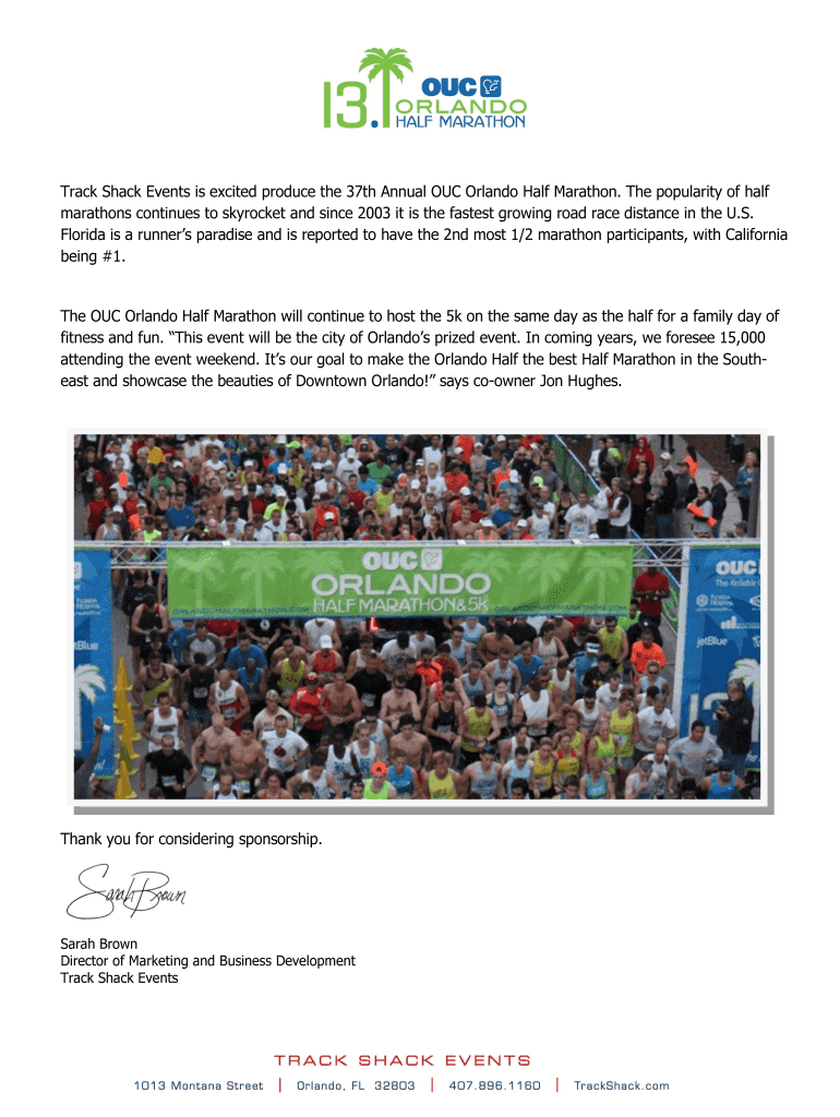 Fillable Online Track Shack Events is excited produce the 37th Annual ...