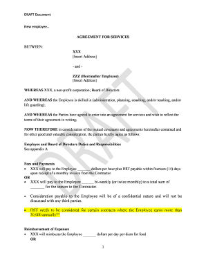 Fillable Online New employee contract Fax Email Print - pdfFiller