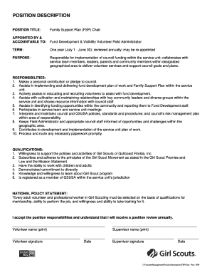 Fillable Online gsgcf Family Support Plan (FSP) Chair Fax Email Print ...