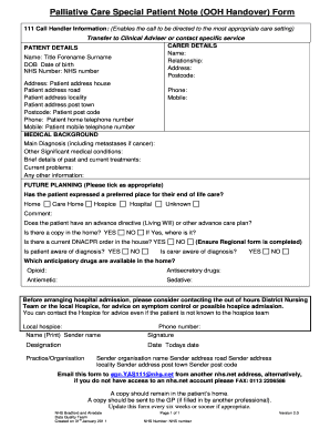 Fillable Online palliativecare bradford nhs Palliative Care Special ...