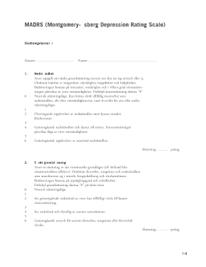 Fillable Online MADRS (Montgomery-sberg Depression Rating Scale) Fax ...