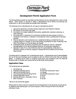 Fillable Online Development Permit Application Form - Official Website ...