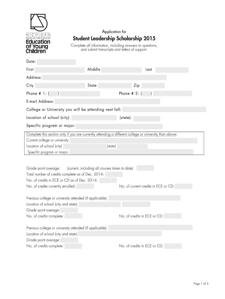 Fillable Online miaeyc SLF 15 Application Fax Email Print - pdfFiller