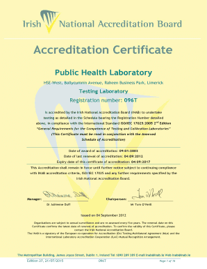 Fillable Online Public Health Laboratory - INAB Fax Email Print - pdfFiller