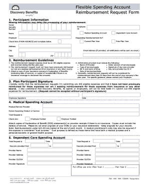Fillable Online Flex-Reimbursement Request Form.doc Fax Email Print ...