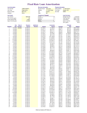 Fillable Online Fixed Rate Loan Amortization - TemplateZone Fax Email ...