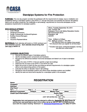 Fillable Online Standpipe Systems for Fire Protection - oafconca Fax ...
