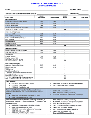 Fillable Online rpcc DRAFTING DESIGN TECHNOLOGY CURRICULUM GUIDE Fax ...