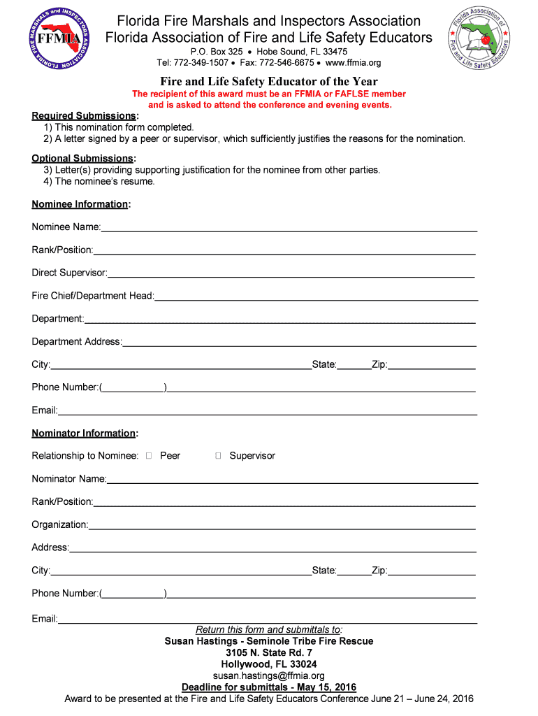 Fillable Online ffmia Florida Fire Marshals and Inspectors Association ...