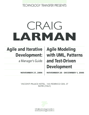 Fillable Online CRAIG LARMAN - technologytransfereu Fax Email Print ...