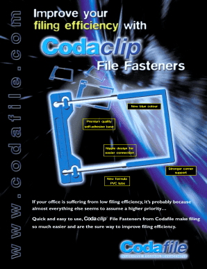 Fillable Online Quick and easy to use Coda clip so much easier and are ...