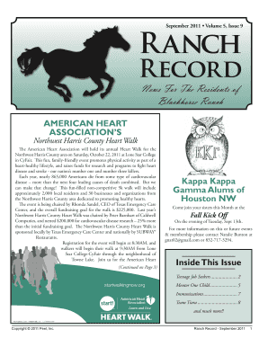 Fillable Online Ranch Record September 2011 Volume 5, Issue 9 Ranch ...