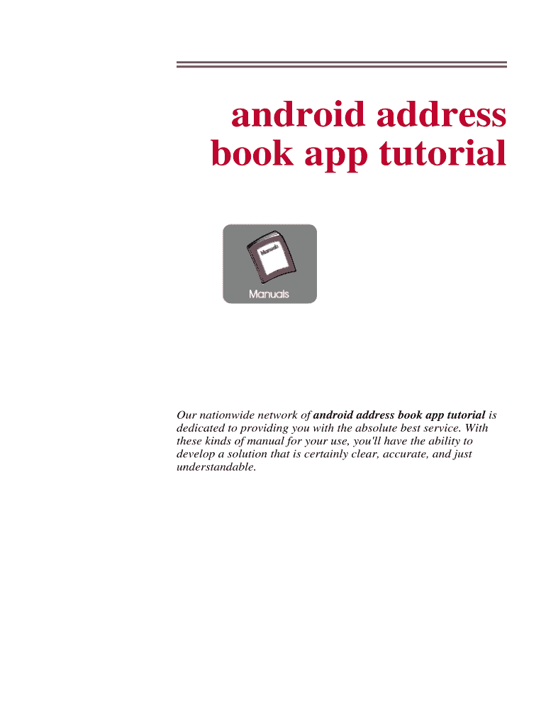 Fillable Online Android address book app tutorial Fax Email Print ...