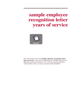 Fillable Online Sample employee recognition letter years of service Fax ...