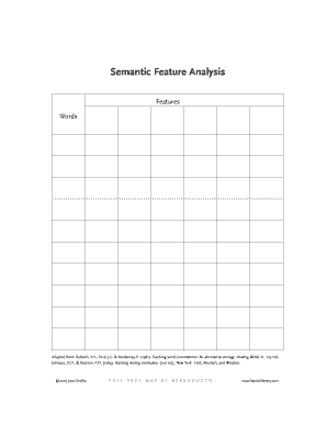 Fillable Online Semantic Feature Analysis - keystoliteracycom Fax Email ...