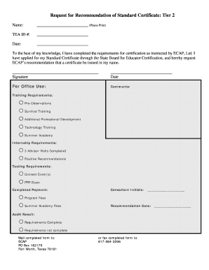 Fillable Online Verification of Completion and Certification Requestdoc ...