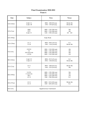 Master Timetable For School Pdf - Fill Online, Printable, Fillable ...