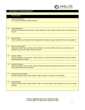 Fillable Online Incident Identification Fax Email Print - pdfFiller