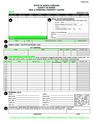 Fillable Online Blank Individual Listing Documents Fax Email Print ...