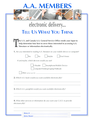 Fillable Online AA MEMBERS Fax Email Print - pdfFiller