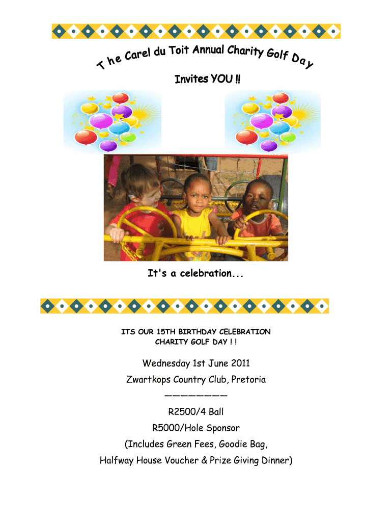 Fillable Online Its a celebration Fax Email Print - pdfFiller