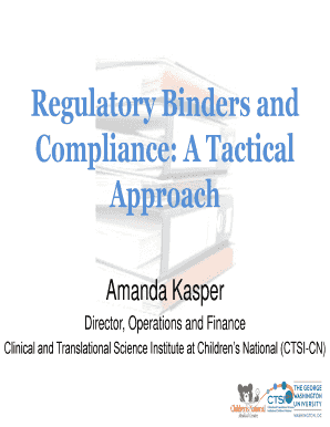Fillable Online Regulatory Binders and Fax Email Print - pdfFiller