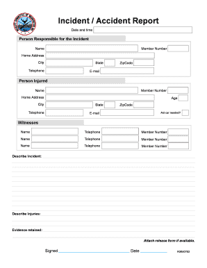 Fillable Online wcwinc Person Responsible for the Incident Fax Email Print - pdfFiller