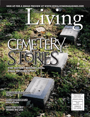 Fillable Online Cemetery STORIES - Iowa Living Magazines Fax Email ...