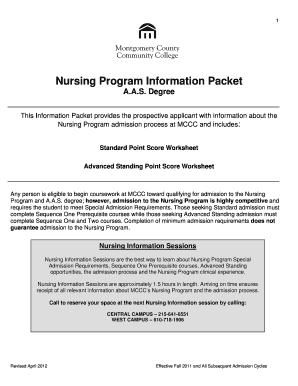 Fillable Online wwws mc3 Nursing Program Information Packet - wwws mc3 ...