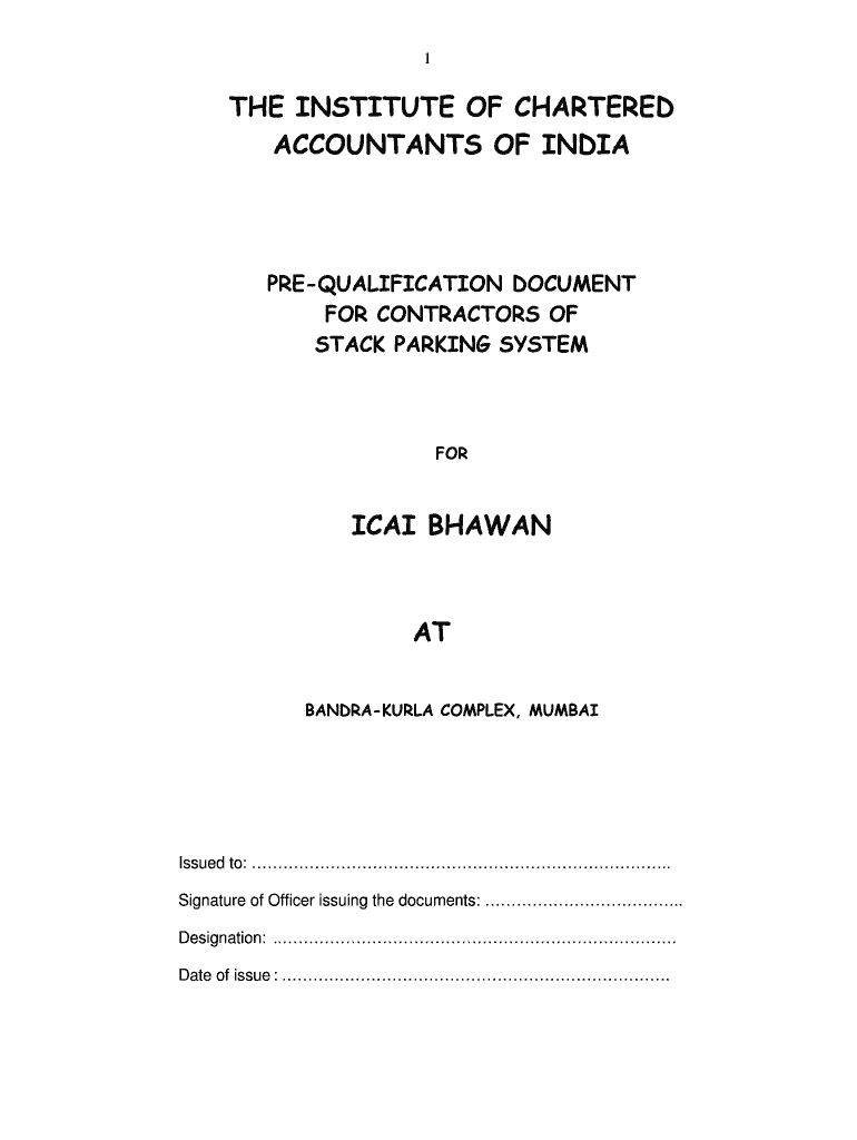 Fillable Online The institute of chartered accountants of india icai ...