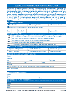 Fillable Online NAADAC Approved Academic Education Provider Program Fax ...