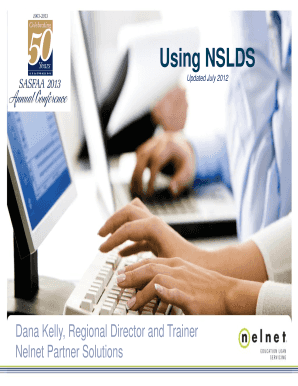 Fillable Online Using NSLDS Fax Email Print - pdfFiller