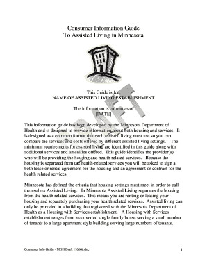 Fillable Online careproviders Consumer Info Guide - MDH Draft 110606 ...