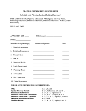 Fillable Online Submittals to the Planning Board and Building ...