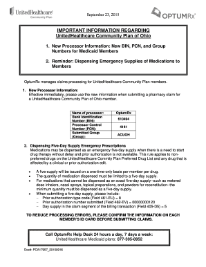 Fillable Online UnitedHealthcare Community Plan of Ohio - OptumRx Fax ...