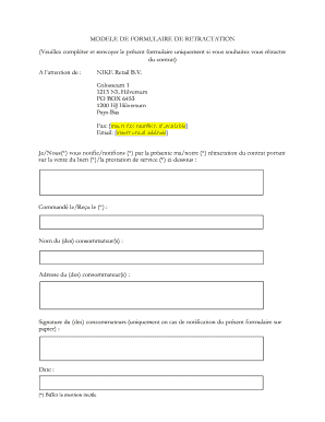 Fillable Online (*) Biffez la mention inutile MODELE DE FORMULAIRE DE ...