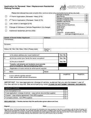 Fillable Online Residential Permit Application Form 2014 Fax Email ...