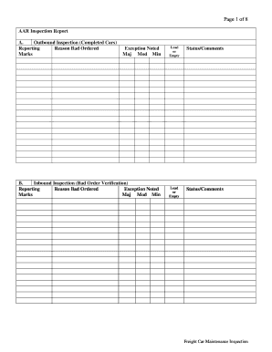 Fillable Online Outbound Inspection (Completed Cars) Fax Email Print ...
