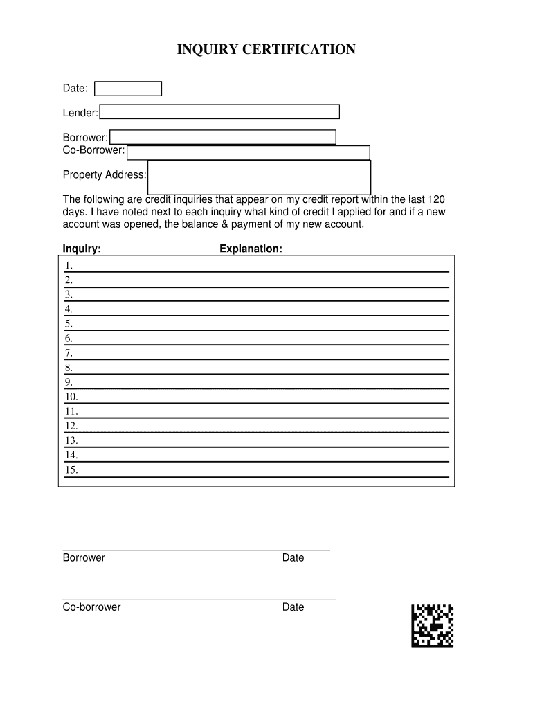 Fillable Online callequity INQUIRY CERTIFICATION - Pennsylvania Equity ...