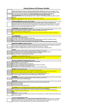 Fillable Online callequity Closing Disclosure CD Request Checklist - callequity Fax Email Print ...