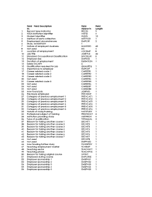 Fillable Online Field Field Description Field Field Nr Abbrevn Length ...