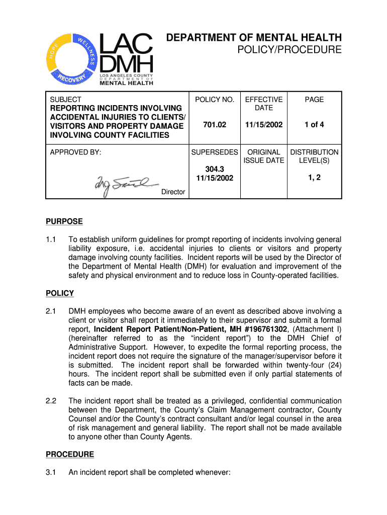 Fillable Online REPORTING INCIDENTS INVOLVING Fax Email Print - pdfFiller