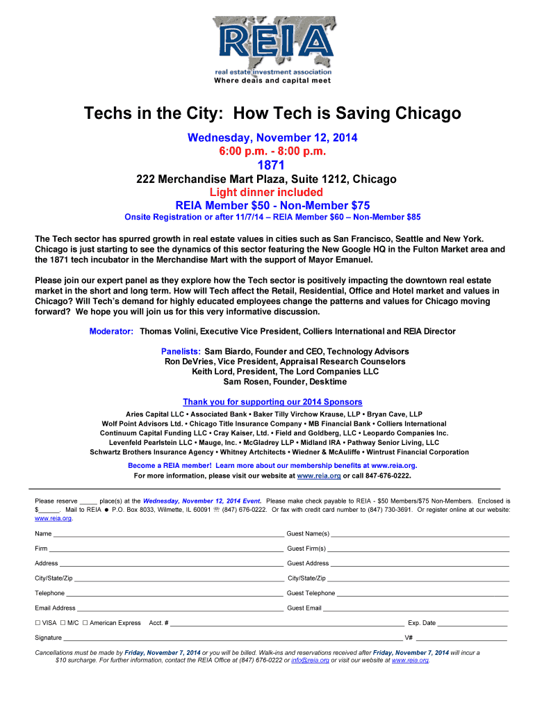 Fillable Online reia Techs in the City How Tech is Saving Chicago ...