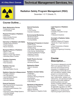 Fillable Online Radiation Safety Program Management (RSO) Fax Email ...