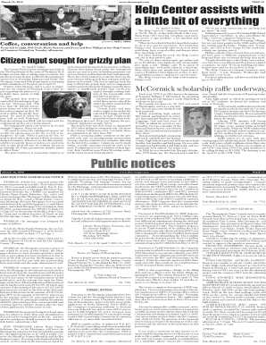Fillable Online Public notices - Thermopolis Independent Record Fax ...